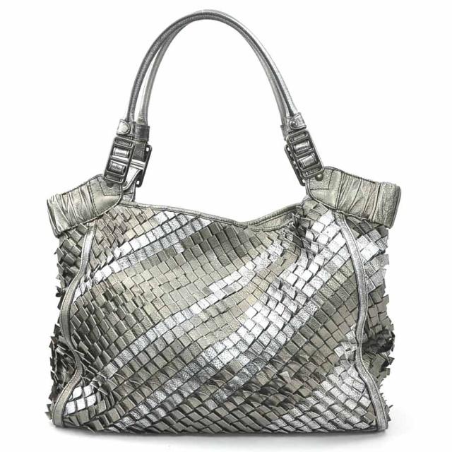 BURBERRY バーバリー ショルダーバッグ メタリックグレー 14055 メンズ【中古】 h31402a