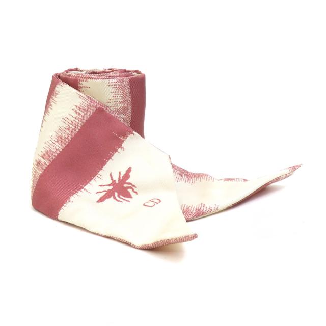 Christian Dior クリスチャンディオール スカーフ ツイリー レッド系 14060 レディース【中古】 h31420g