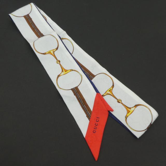 GUCCI グッチ スカーフ ツイリー リボンスカーフ マルチカラー 14072 レディース【中古】 r10734a