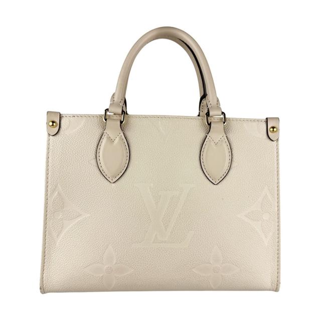 LOUIS VUITTON ルイ ヴィトン オンザゴーPM モノグラム アンプラント M46569 ハンドバッグ ショルダーバッグ クレーム 14059 レディース【中古】 z6421