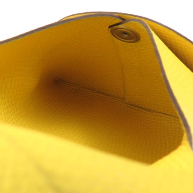 HERMES エルメス バスティア コインケース イエロー 14063 ユニ