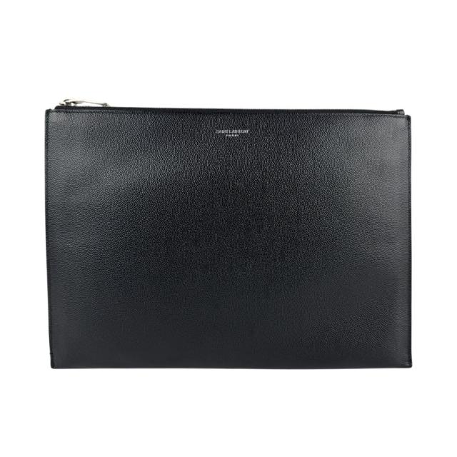 SAINT LAURENT サンローラン クラッチバッグ ブラック 14054 メンズ【中古】 z6443