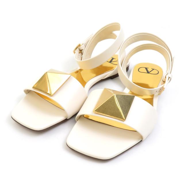 Valentino Garavani ヴァレンティノ ガラヴァーニ サンダル アイボリー 14056 レディース【中古】 h31424g