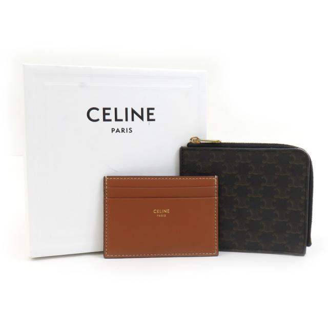 CELINE セリーヌ トリオンフ コインケース ブラック 14054 ユニ