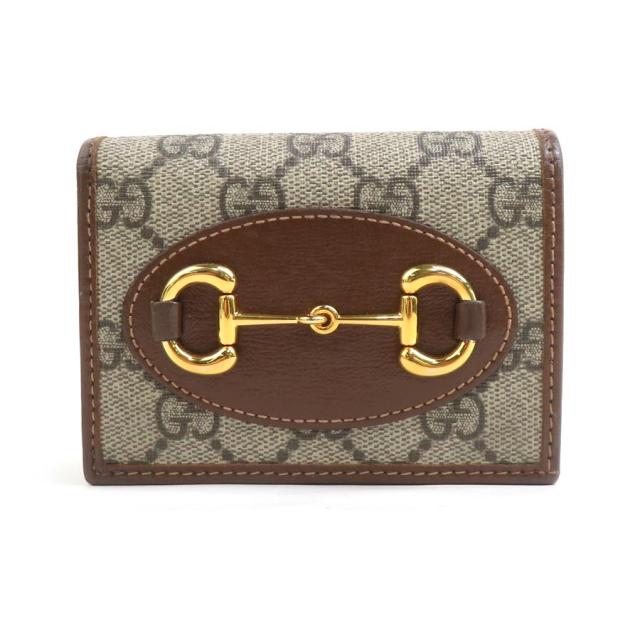 GUCCI グッチ ホースビット 621887 二つ折り財布 ブラウン 14057【中古】 h31430a