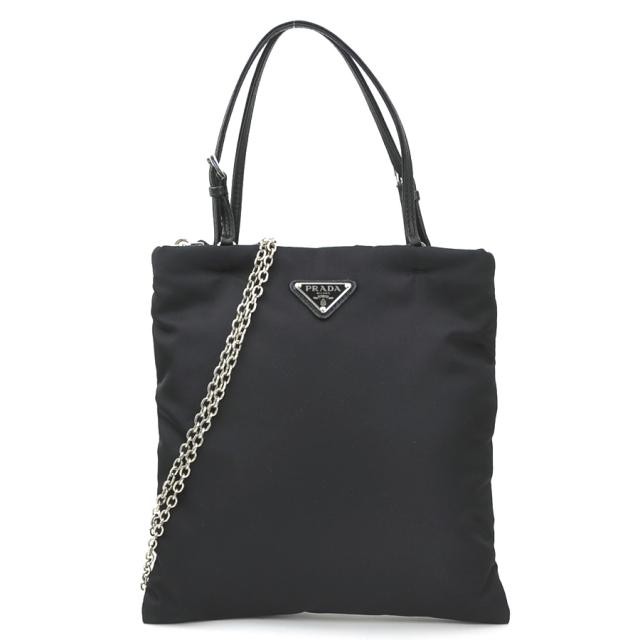PRADA プラダ ハンドバッグ 斜め掛けショルダーバッグ ブラック 14054 レディース【中古】 e60773a
