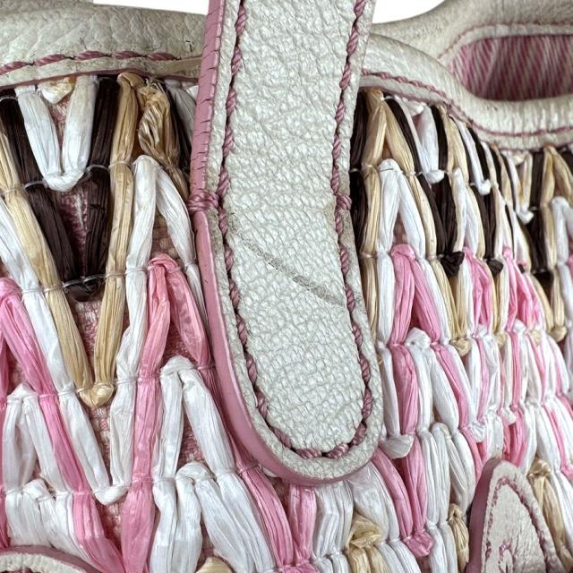 CELINE セリーヌ ハンドバッグ ピンク系×ホワイト 14061 レディース