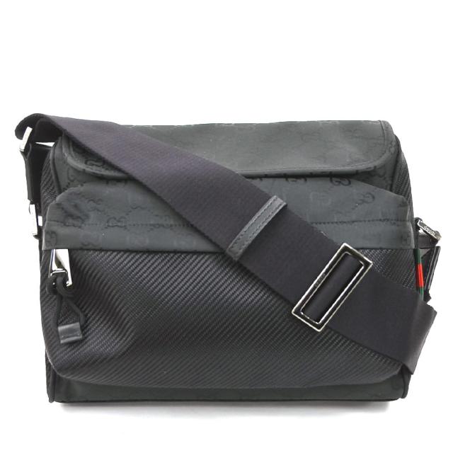 GUCCI グッチ 816820 ショルダーバッグ ブラック 14054 メンズ【中古】 h31453g