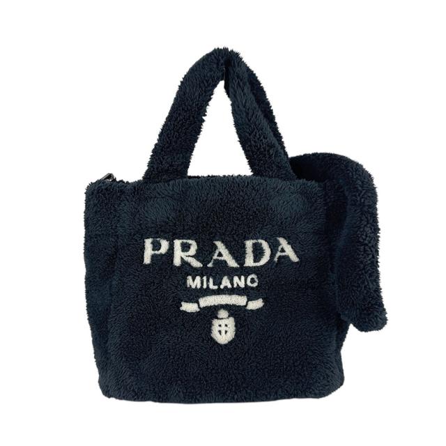 PRADA プラダ テリー ミニトート 1BG447 ハンドバッグ ショルダーバッグ ブラック 14054 レディース【中古】 z6519