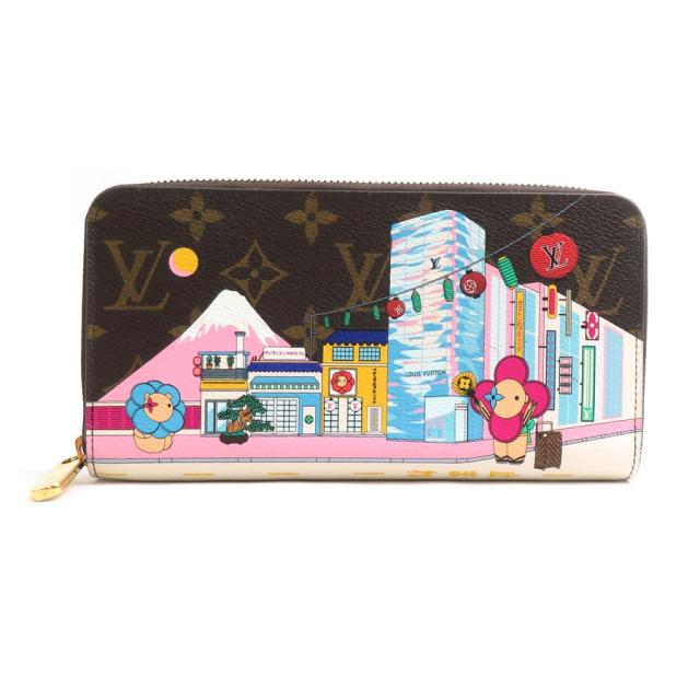 LOUIS VUITTON ルイ ヴィトン ジッピーウォレット ヴィヴィエンヌ M81630 ラウンドファスナー長財布 ブラウン 14057 ユニセックス【中古】 56308a