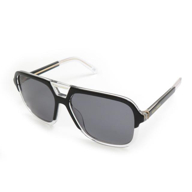 DOLCE&GABBANA ドルチェアンドガッバーナ サングラス ブラック×クリア 14054 ユニセックス【中古】 56322g