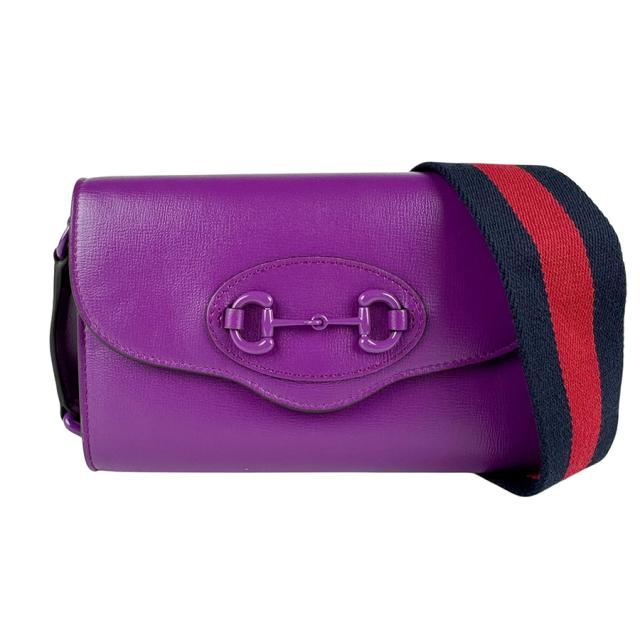 GUCCI グッチ ホースビット 724713 ショルダーバッグ パープル 14064 レディース【中古】 z6497