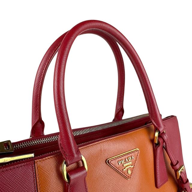 PRADA プラダ ハンドバッグ ショルダーバッグ レッド/オレンジ 14060 レディース【中古】 z6609 PRADA プラダ ハンドバッグ ショルダーバッグ レッド/オレンジ 14060