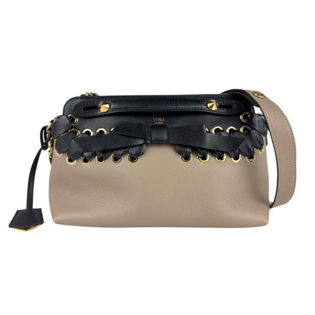 FENDI フェンディ バイ ザ ウェイ ミディアム 8BL124 A414 ショルダーバッグ ハンドバッグ ベージュ×ブラック 14059 レディース【中古】 z6687