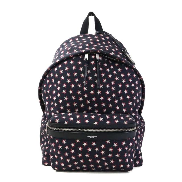 SAINT LAURENT サンローラン 534967 リュック ブラック×ホワイト×レッド 14054 ユニセックス【中古】 h31472g