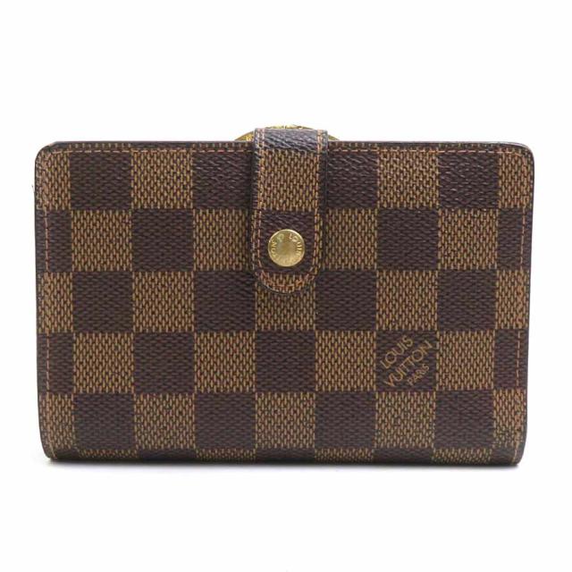 LOUIS VUITTON ルイ ヴィトン ポルトフォイユ ヴィエノワ ダミエ N61664 二つ折り財布 ブラウン 14057 レディース【中古】 e60855k