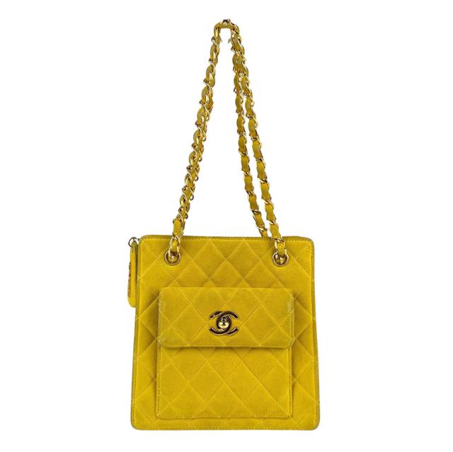CHANEL シャネル ショルダーバッグ イエロー 14063 レディース【中古】 z6732