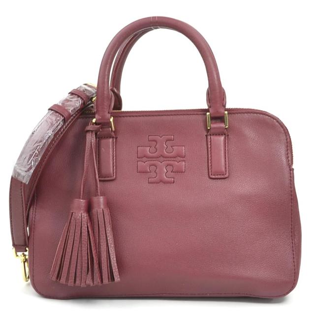 Tory Burch トリーバーチ ハンドバッグ ショルダーバッグ ワインレッド 14070 レディース【中古】 h31493a
