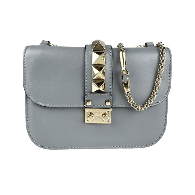 Valentino Garavani ヴァレンティノ ガラヴァーニ ショルダーバッグ グレー 14055 レディース【中古】 z6752