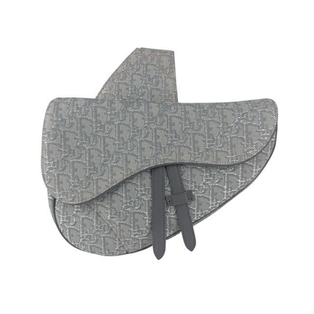 Christian Dior クリスチャンディオール サドルバッグ ショルダーバッグ グレー 14055 ユニセックス【中古】 z6784