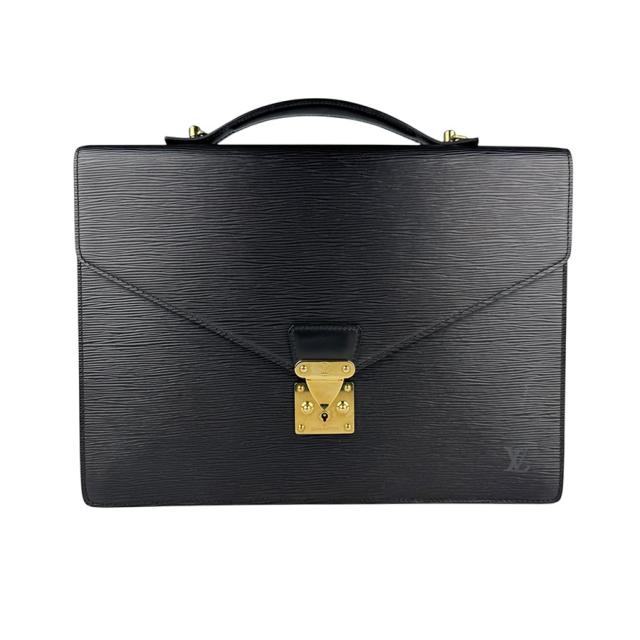 LOUIS VUITTON ルイ ヴィトン ポルト ドキュマン バンドリエール エピ M54462 ハンドバッグ ショルダーバッグ ビジネスバッグ ブラック 14054 メンズ【中古】 z6746