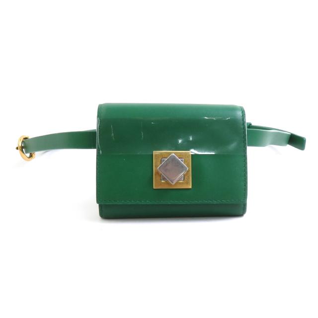 BOTTEGAVENETA ボッテガヴェネタ ウエストバッグ ベルトポーチ ケース グリーン 14065 ユニセックス【中古】 56338a