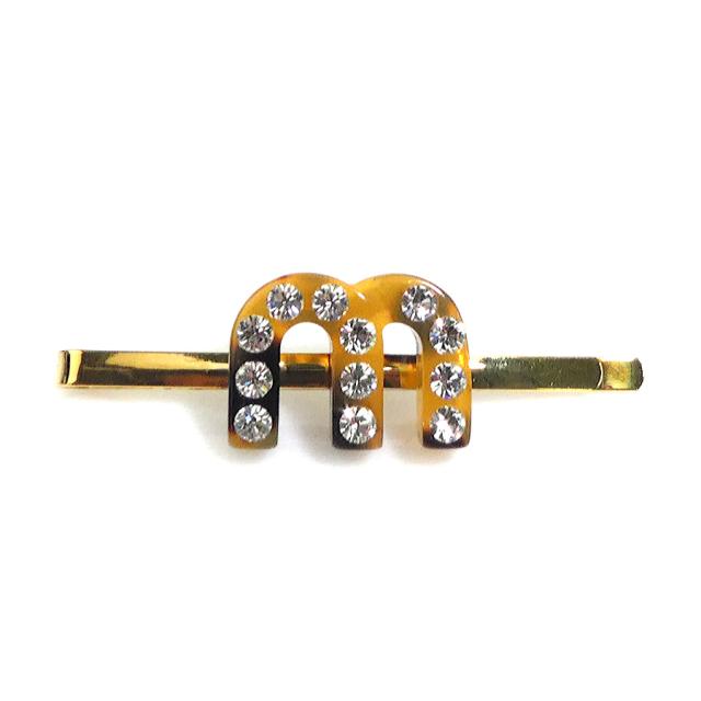 MIUMIU ミュウミュウ  ヘアピン ゴールド/ブラウン/シルバー 14068 レディース【中古】 e60910j