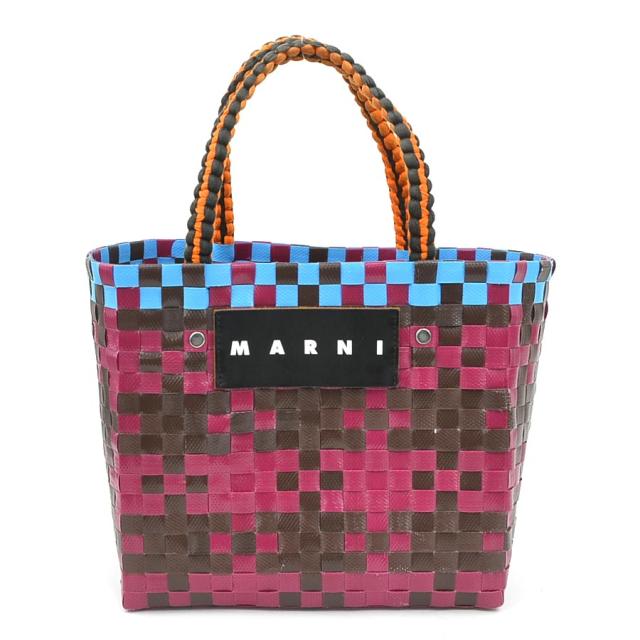 MARNI マルニ ジャージーハンドルバスケット ハンドバッグ マルチカラー 14072 レディース【中古】 h31521j