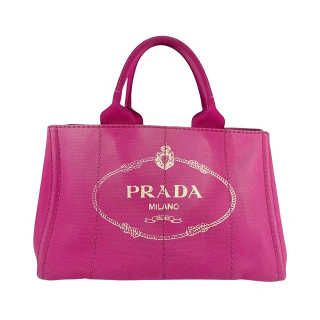 PRADA プラダ カナパ BN1877 ハンドバッグ ピンク 14061 レディース【中古】 z6861