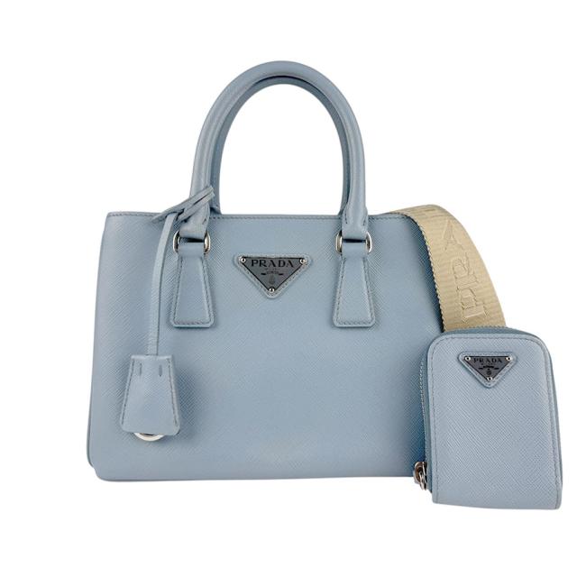 PRADA プラダ ハンドバッグ ショルダーバッグ ライトブルー 14067 レディース【中古】 z6899