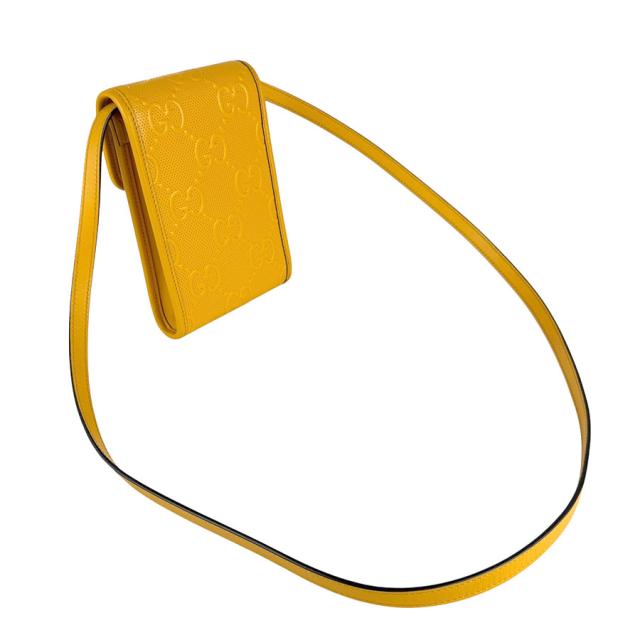 GUCCI グッチ GGエンボス 625571 ショルダーバッグ イエロー 14063
