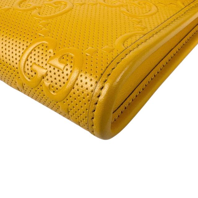 GUCCI グッチ GGエンボス 625571 ショルダーバッグ イエロー 14063 レディース【中古】 z6969 GUCCI グッチ GGエンボス 625571 ショルダーバッグ イエロー 14063