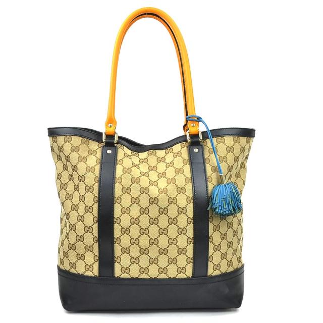 GUCCI グッチ 282327 ショルダーバッグ ブラウン×ブラック×オレンジ 14057 レディース【中古】 h31553a