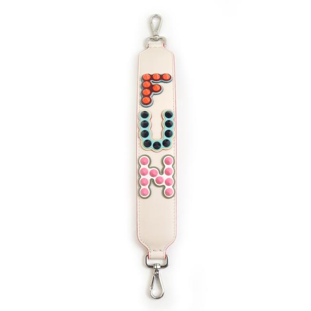 FENDI フェンディ ショルダーストラップ 替えハンドル アイボリー×マルチカラー 14056 レディース【中古】 56364a