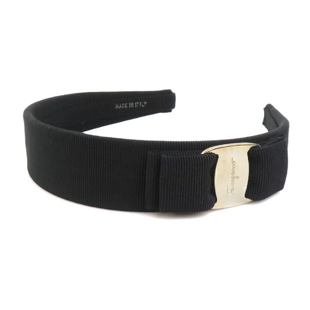 Salvatore Ferragamo サルヴァトーレフェラガモ ヴァラリボン カチューシャ ブラック 14054 レディース【中古】 56365a