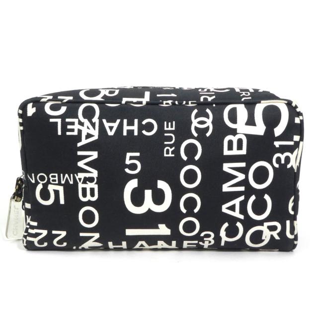 CHANEL シャネル バイシー ポーチ ブラック/オフホワイト 14054 レディース【中古】 e60936g