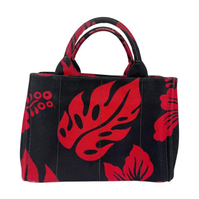 PRADA プラダ カナパ B2439B ハンドバッグ ショルダーバッグ ブラック×レッド 14054 レディース【中古】 z7064