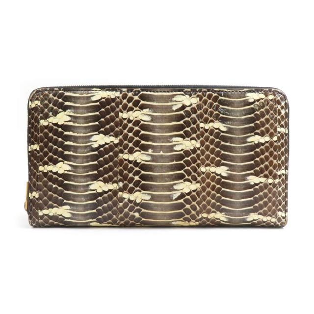 CELINE セリーヌ ラウンドファスナー長財布 ブラウン系 14057 ユニセックス【中古】 r10806a