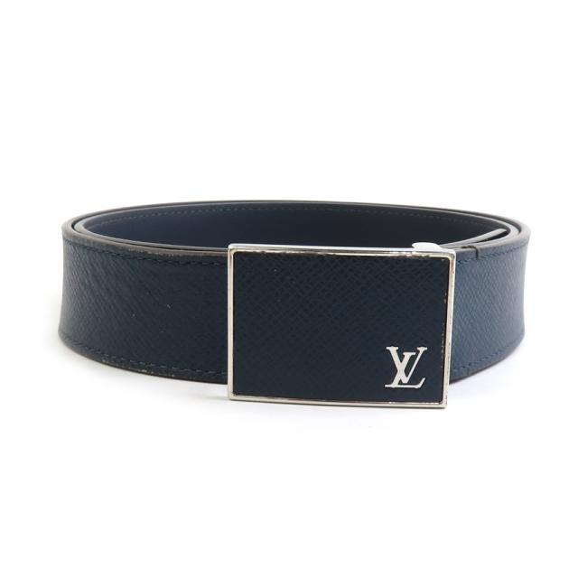 LOUIS VUITTON ルイ ヴィトン サンチュール メトロポール M9060 ベルト ネイビー 14066 メンズ【中古】 r10812a