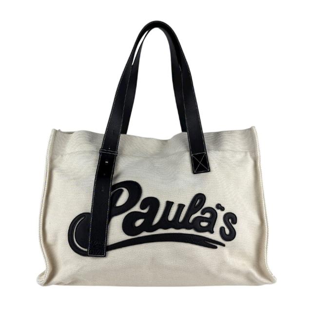 LOEWE ロエベ パウラズ イビザ ショルダーバッグ トートバッグ アイボリー/ブラック 14056 ユニセックス【中古】 z7068