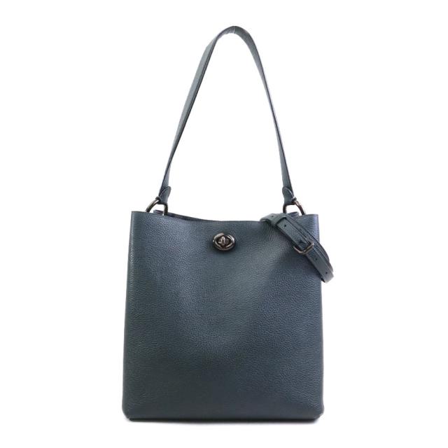 COACH コーチ ハンドバッグ ショルダーバッグ ダークグリーン 14065 レディース【中古】 h31598a