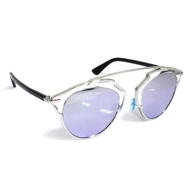 Christian Dior クリスチャンディオール サングラス シルバー×ブラック 14054 ユニセックス【中古】 h31606g