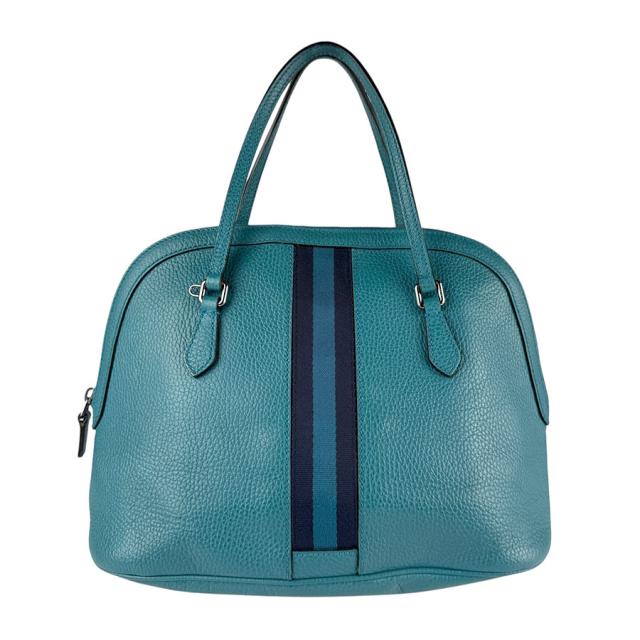 GUCCI グッチ 420023 ハンドバッグ ブルーグリーン 14065 レディース【中古】 z7155