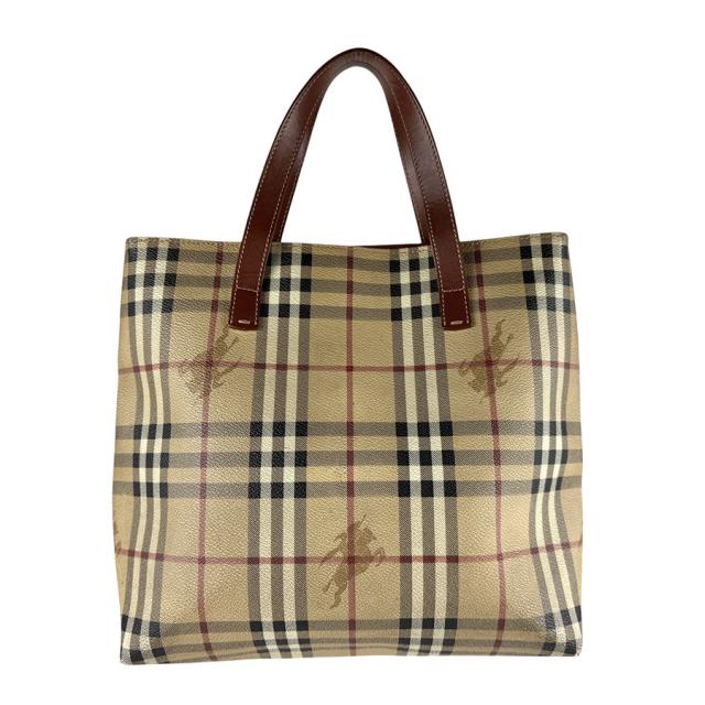 BURBERRY バーバリー ハンドバッグ トートバッグ ベージュ/マルチカラー/ブラウン 14059 レディース【中古】 z7165