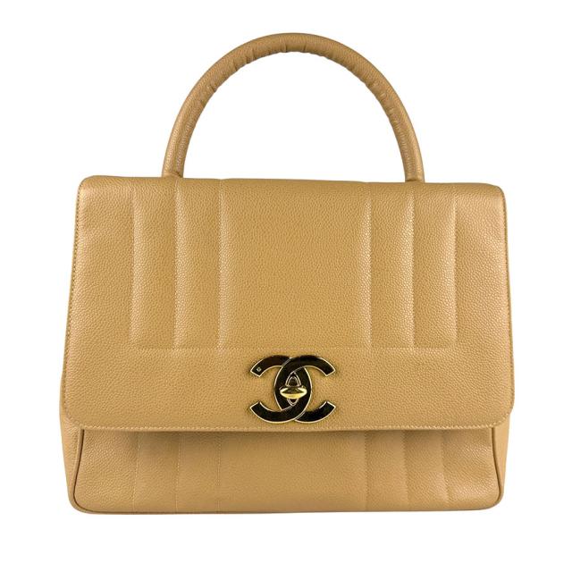 CHANEL シャネル マドモアゼル ハンドバッグ ベージュ 14059 レディース【中古】 z7185