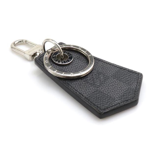 LOUIS VUITTON ルイ ヴィトン アンシャッペ キーリング ダミエグラフィット M67916 キーホルダー チャーム ブラック/グレー/シルバー 14054 メンズ【中古】 e61009a