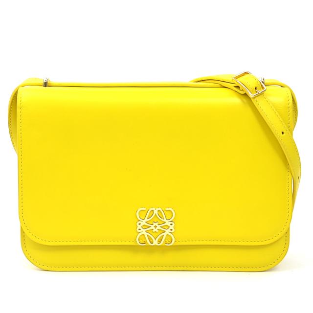 LOEWE ロエベ Goya スモール ショルダーバッグ イエロー 14063 レディース【中古】 e61015a