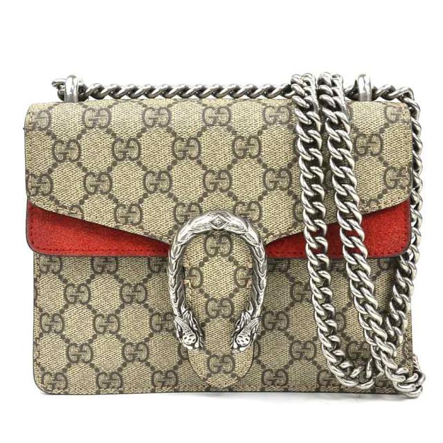 GUCCI グッチ ディオニュソス 421970 ショルダーバッグ ブラウン×レッド 14057 レディース【中古】 h31657a