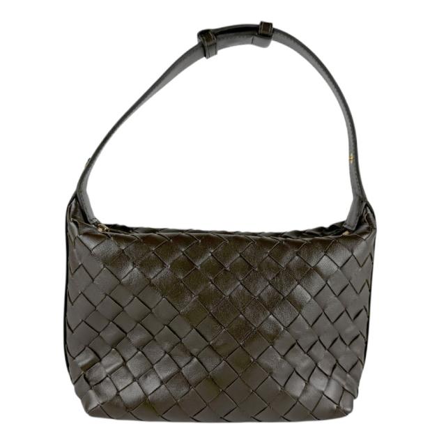 BOTTEGAVENETA ボッテガヴェネタ イントレチャート ハンドバッグ カーキ 14058 レディース【中古】 z7408