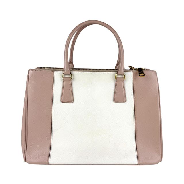 PRADA プラダ ハンドバッグ ショルダーバッグ ピンクベージュ×アイボリー 14061 レディース【中古】 z7374 PRADA プラダ ハンドバッグ ショルダーバッグ ピンクベージュ